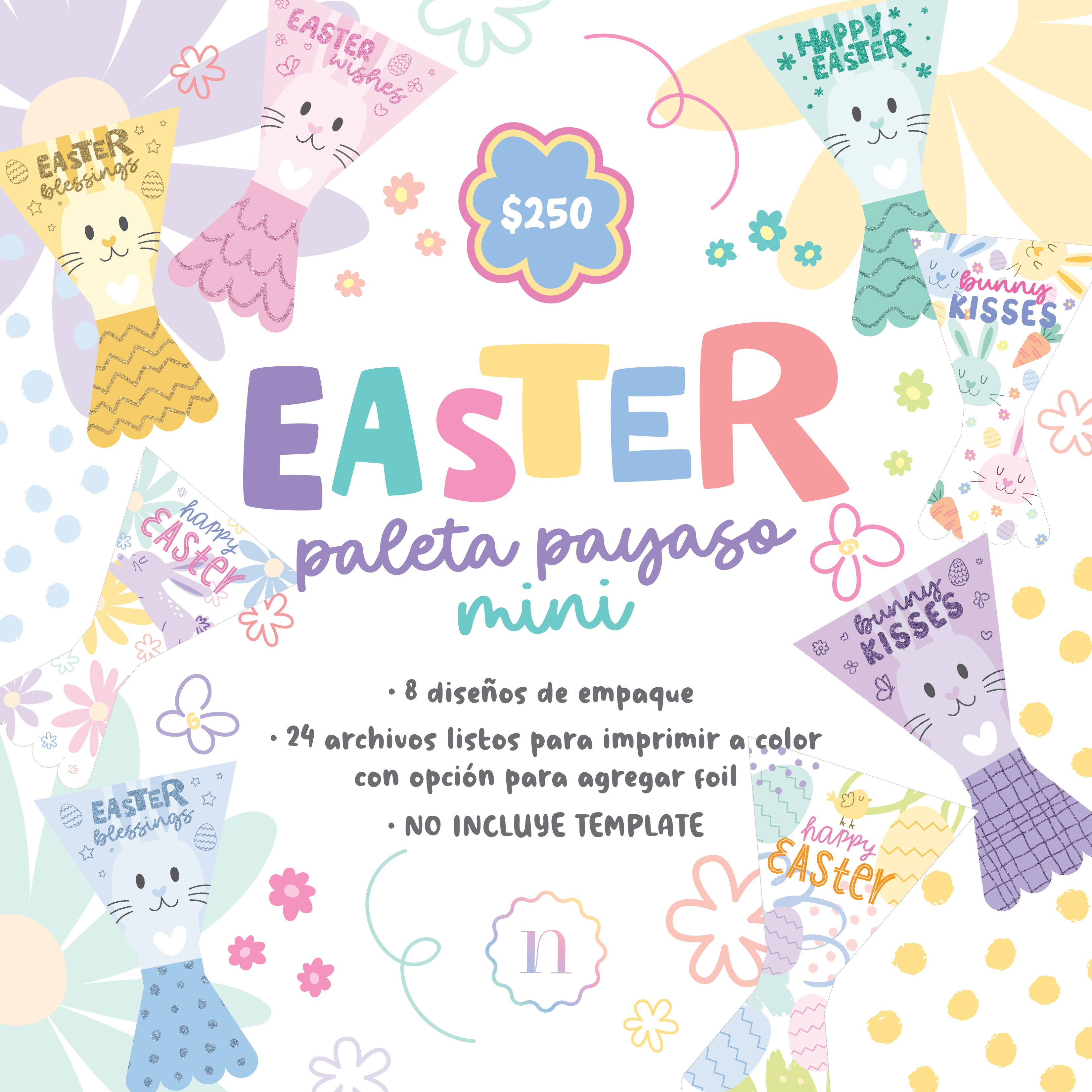 Easter Paleta Payaso MINI Diseños – CreativaSocial